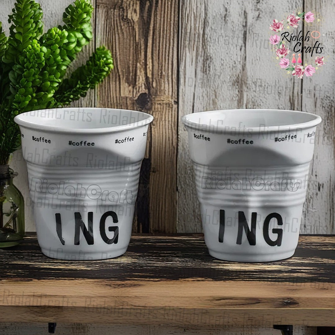 Ceramic Creative Design Coffee Cup Ashtray, Suitable for Home Living ...