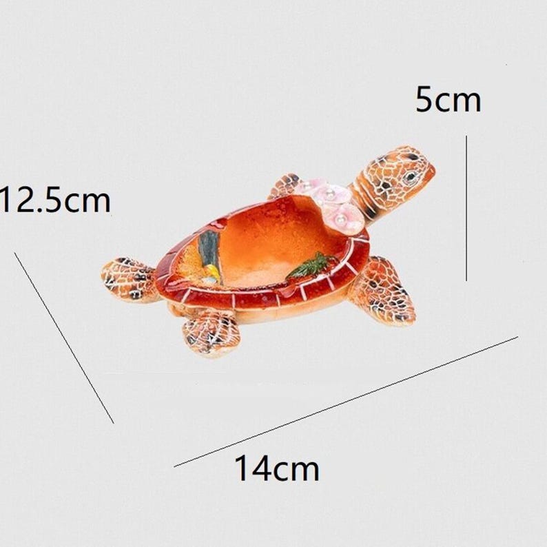 Resin Turtle Mini Ashtray, Creative and Trendy Home Living Room ...