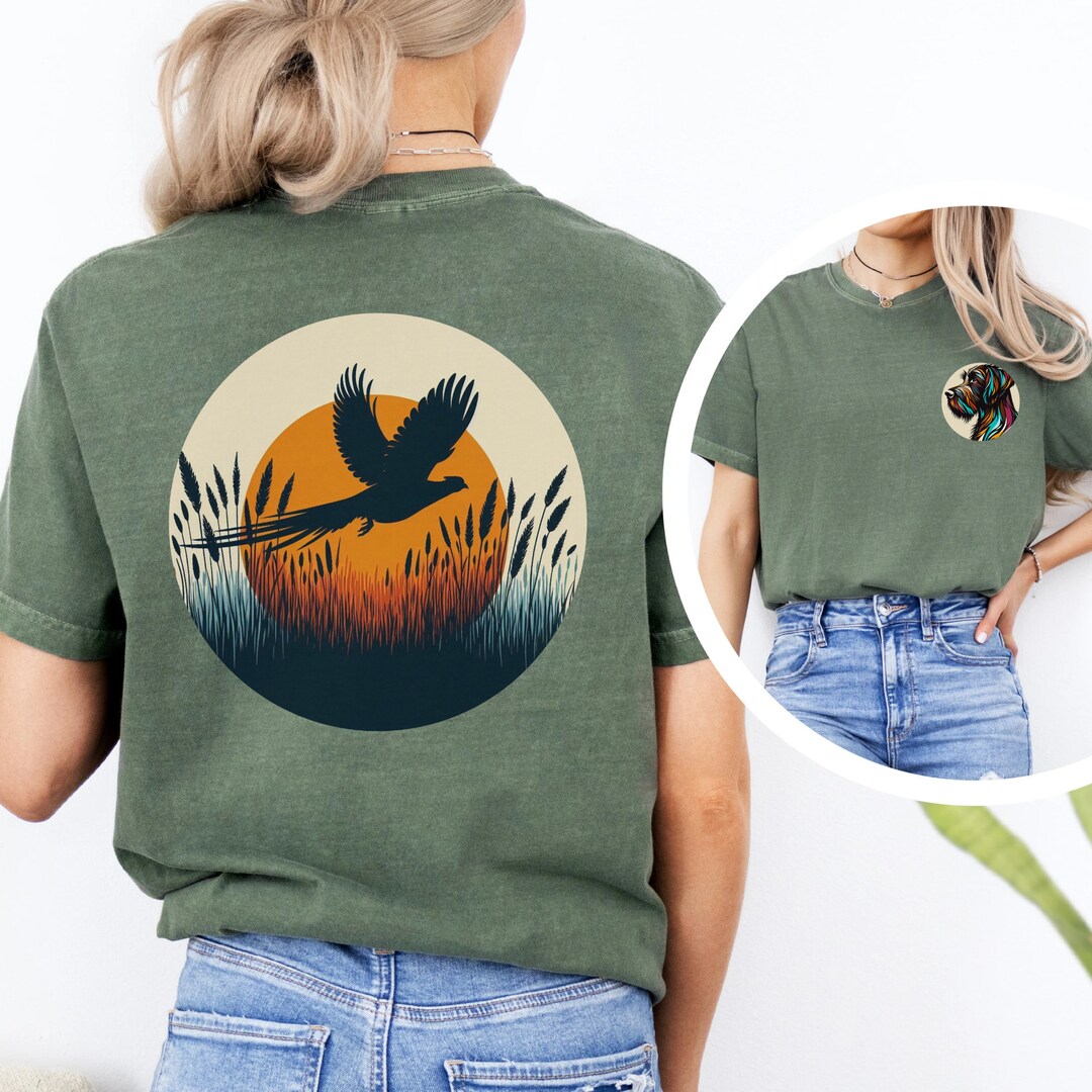 Bird Dog-hunting Dog-unisex Short Sleeved T-shirt German Wirehaired ...