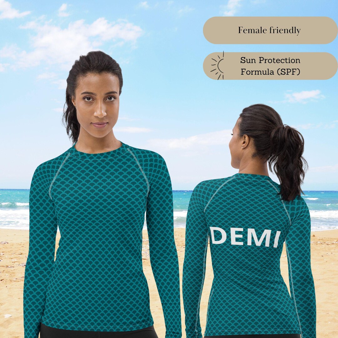 Romantic Green Tropical Rash Guard – Embrace Exotic Elegance ...