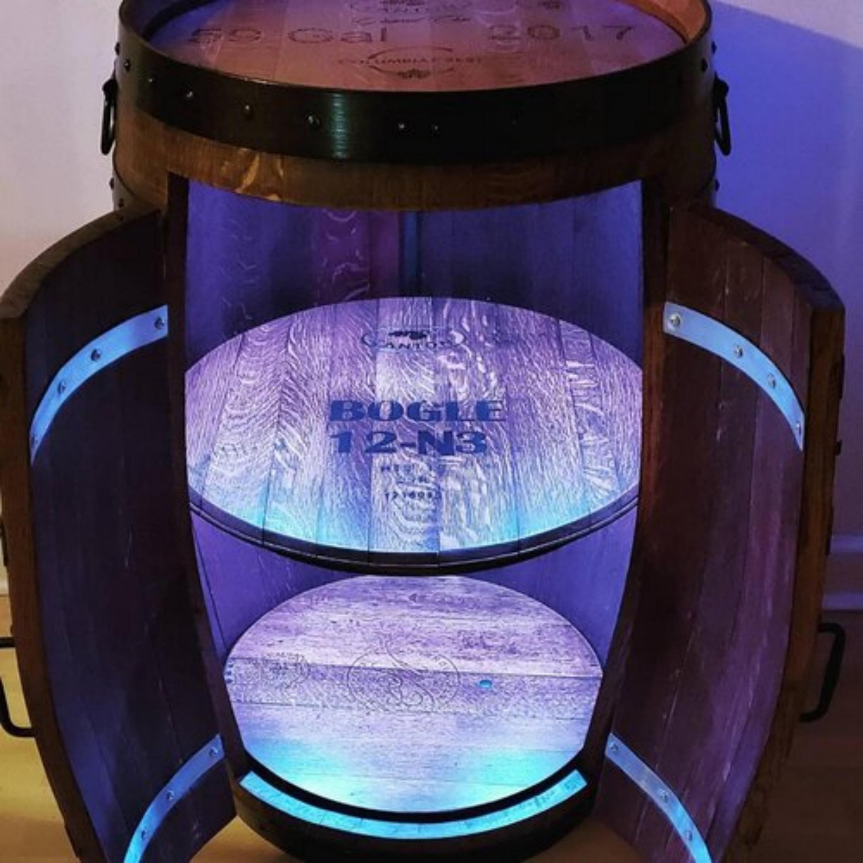 Whiskey Barrel Barrel Opened Cabinet Whiskey Barrel Liquor Cabinet ...