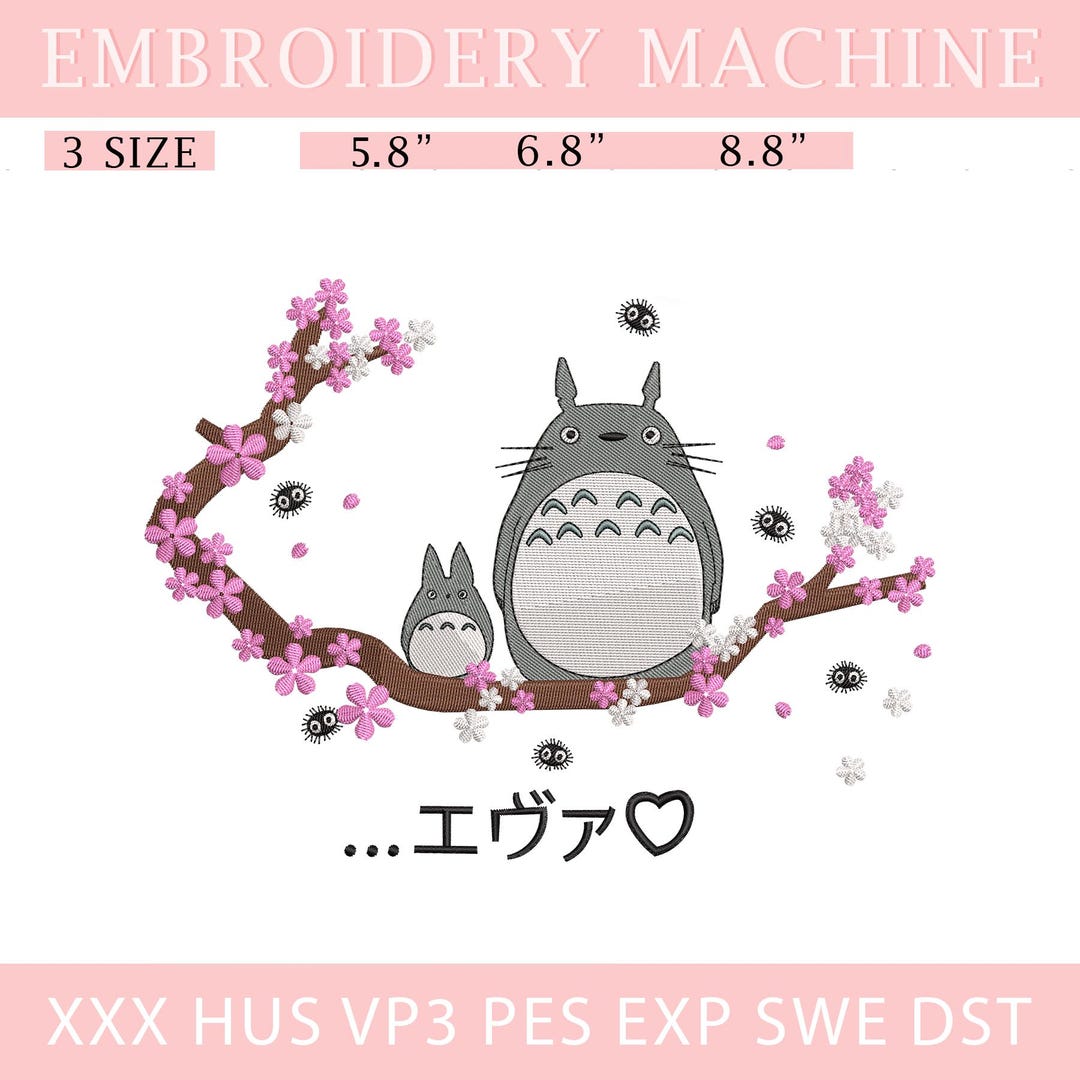 Totoro Embroidery Design, Embroidery Machine Studio Ghibli Files, My ...
