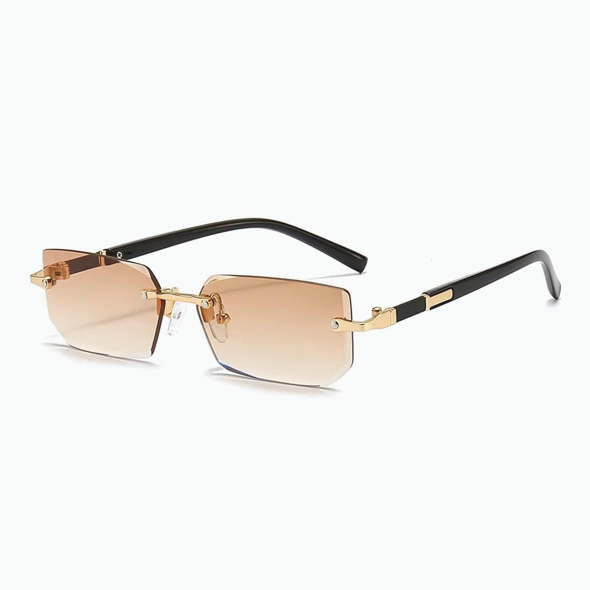 Rectangle Rimless Sunglasses for Women, Elegant Fashion Shades, Perfect ...