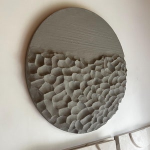 Abstract Handmade Circular Wall Art | Graphic Wall Piece | Relief Wall ...