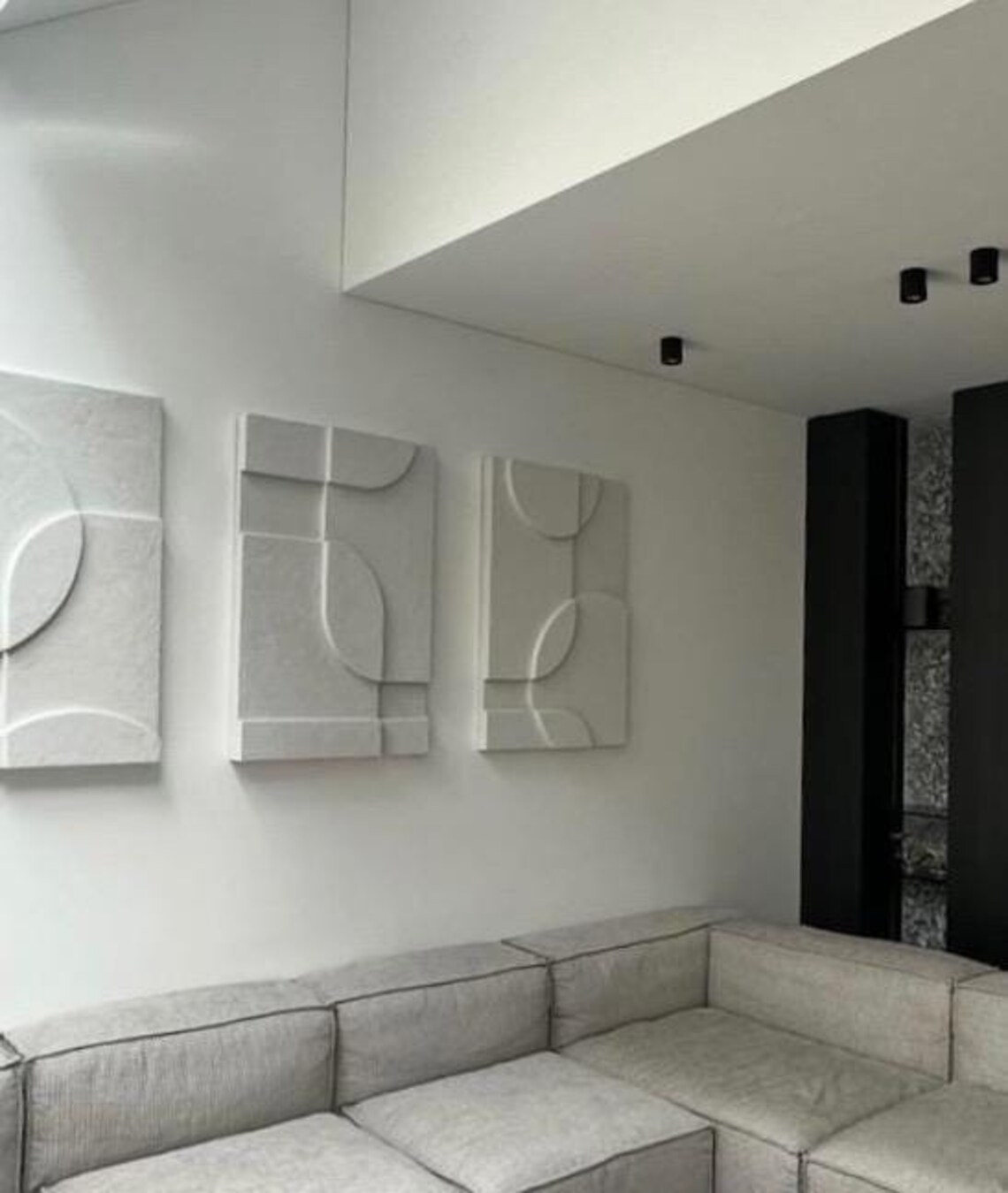 Triptych Handmade 3D Wall Art | Set of 3 | Unique Relief Wall Painting ...