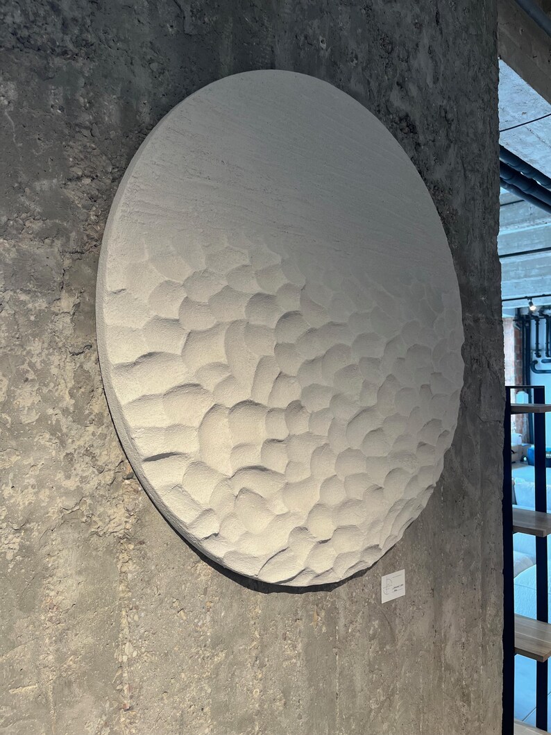 Abstract Handmade Circular Wall Art | Graphic Wall Piece | Relief Wall ...