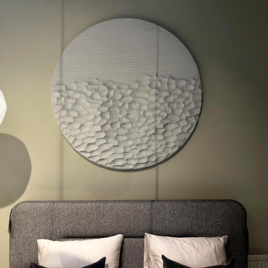 Abstract Handmade Circular Wall Art | Graphic Wall Piece | Relief Wall ...