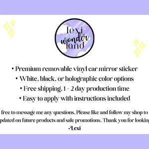 Passenger Prince Visor Mirror Sticker | Car Decal | Car Accessories ...