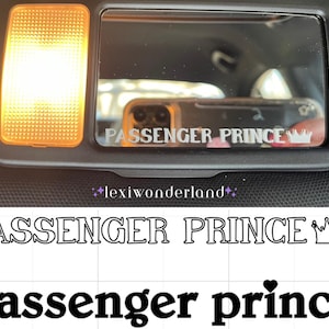 Passenger Prince Visor Mirror Sticker | Car Decal | Car Accessories ...