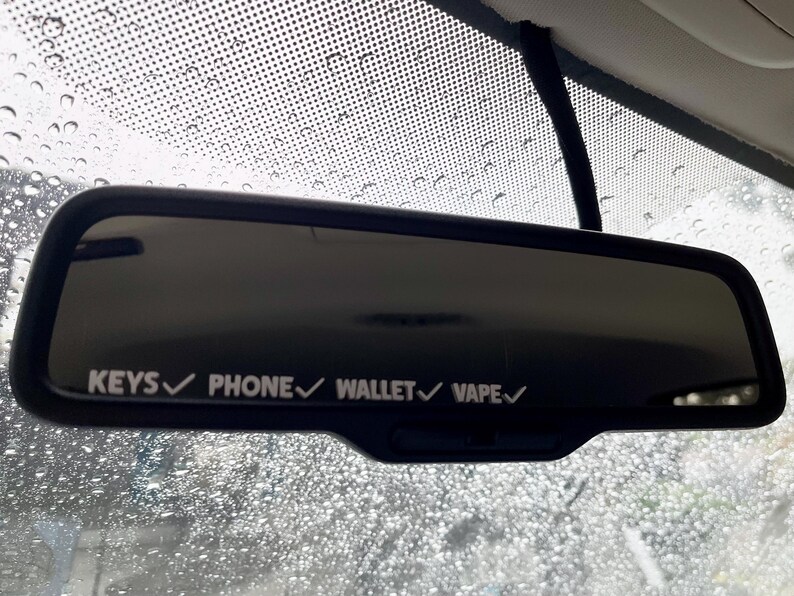 Custom Rearview Mirror Checklist Car Mirror Decal - Etsy