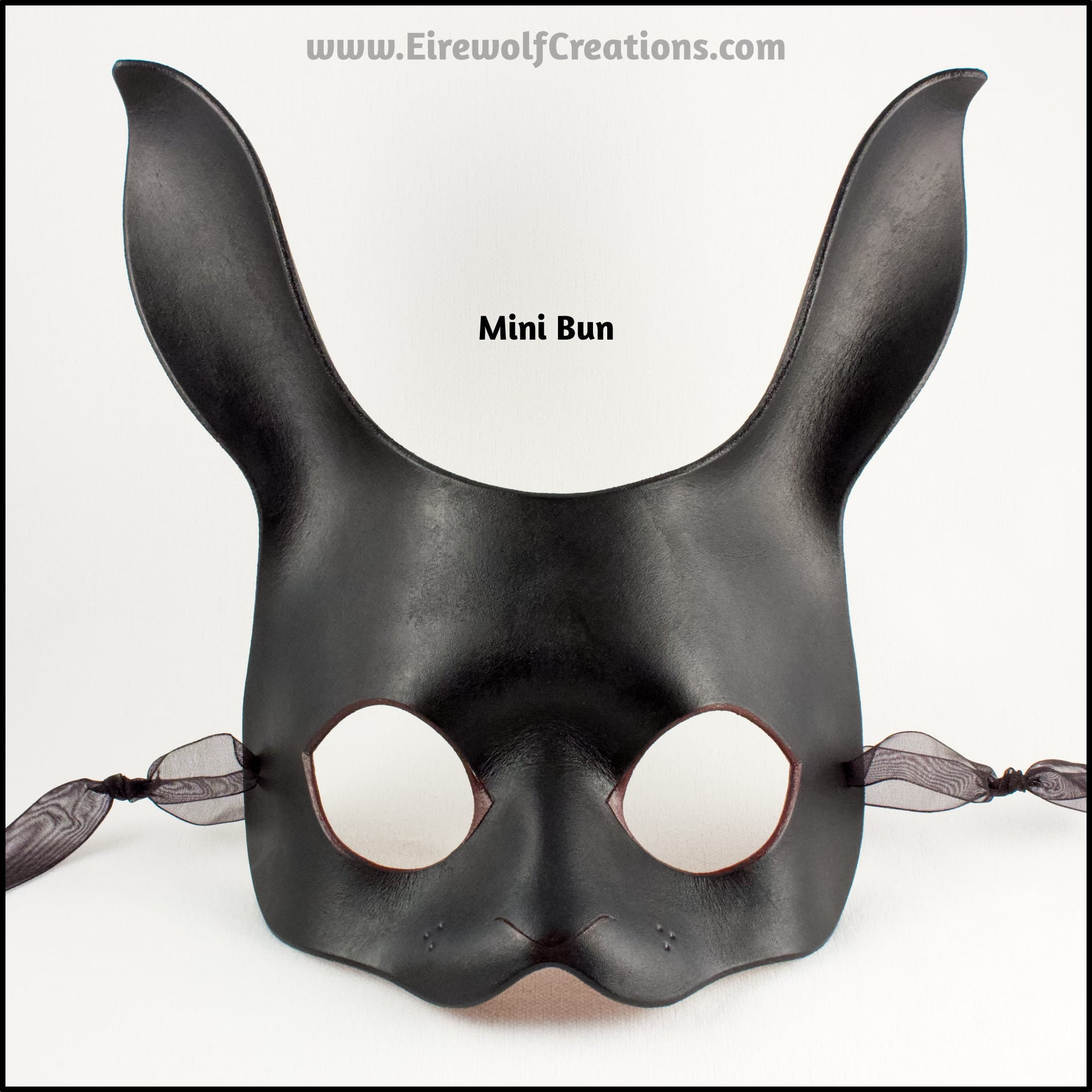 Black Rabbit Leather Mask Handmade Bunny Costume Masquerade - Etsy