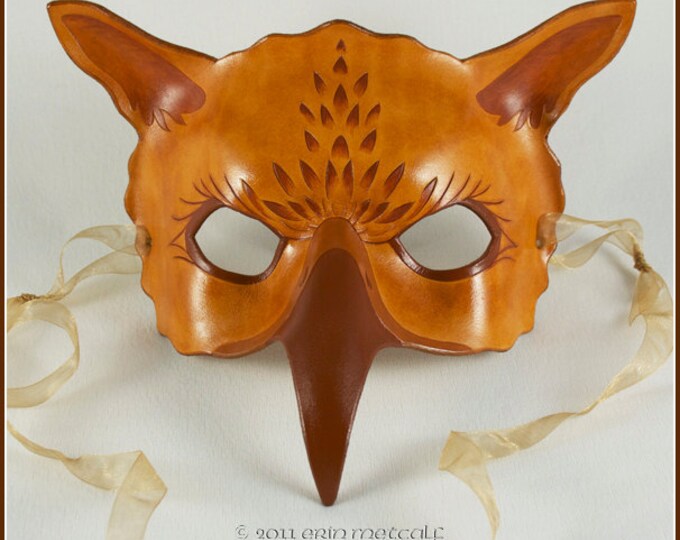 Sepia Gryphon Handmade Leather Mask Masquerade Costume Larp Halloween ...