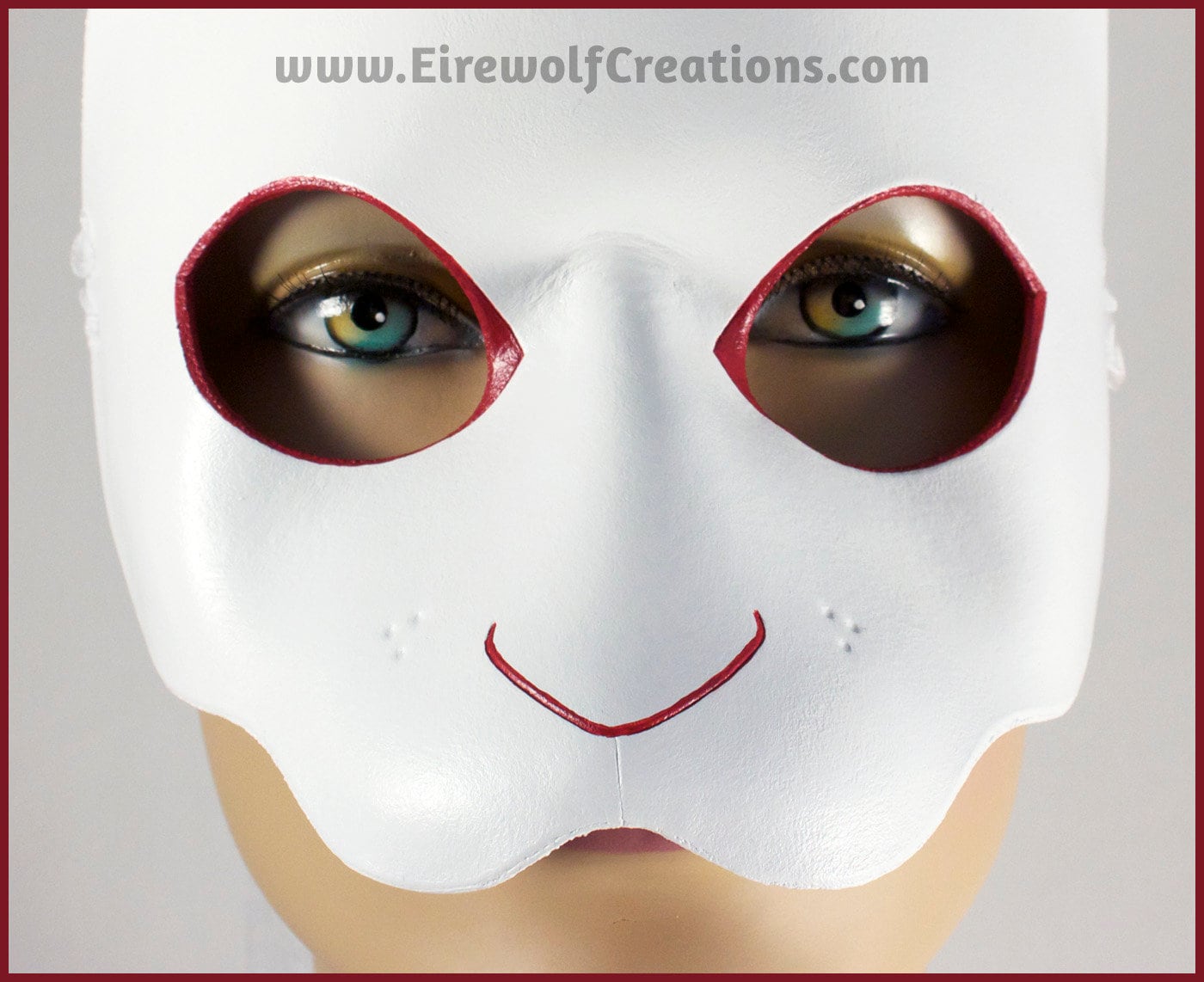 White Rabbit leather mask handmade bunny Alice in Wonderland | Etsy