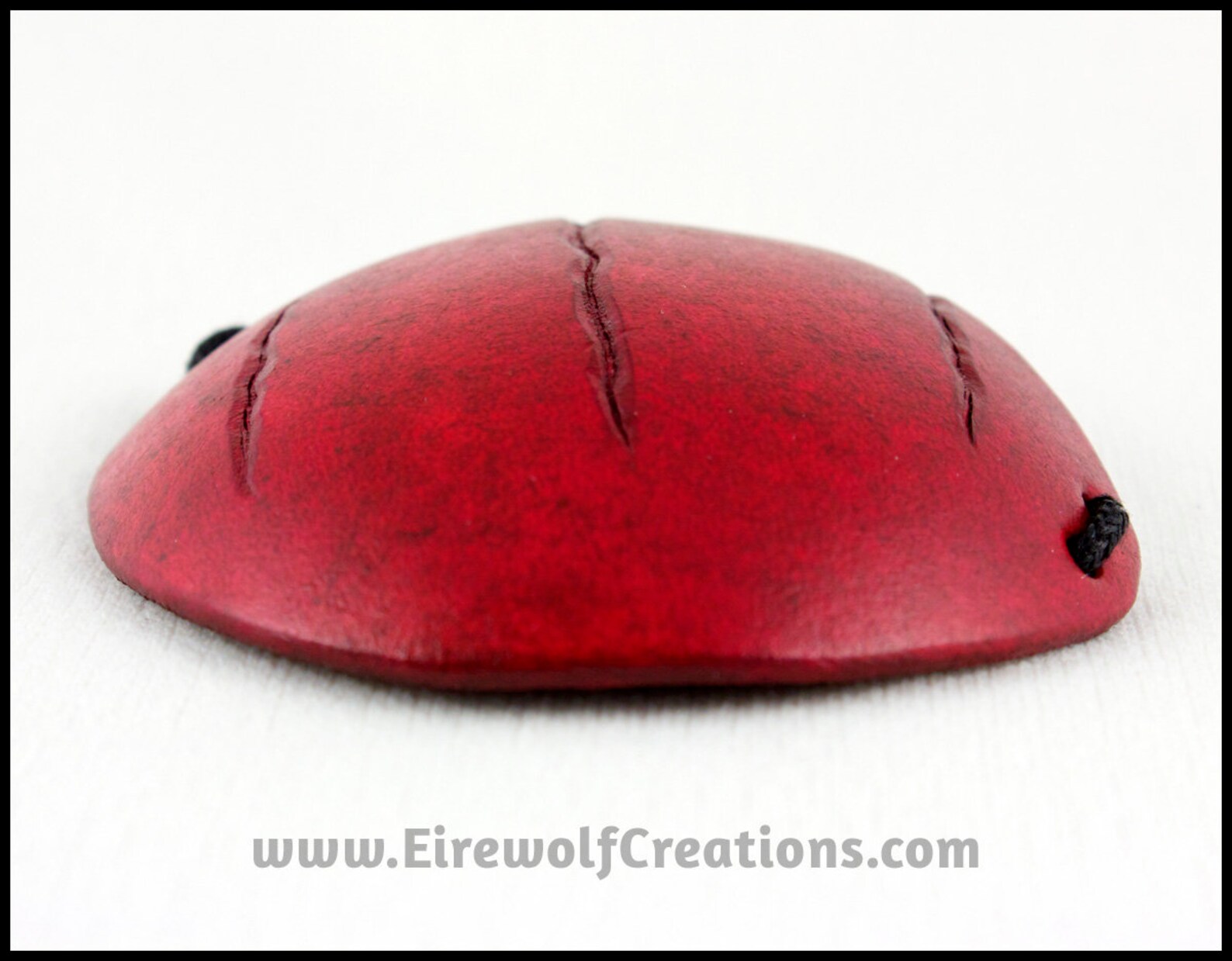 Scarred Red Leather Pirate Eye Patch Costume Handmade Masquerade ...