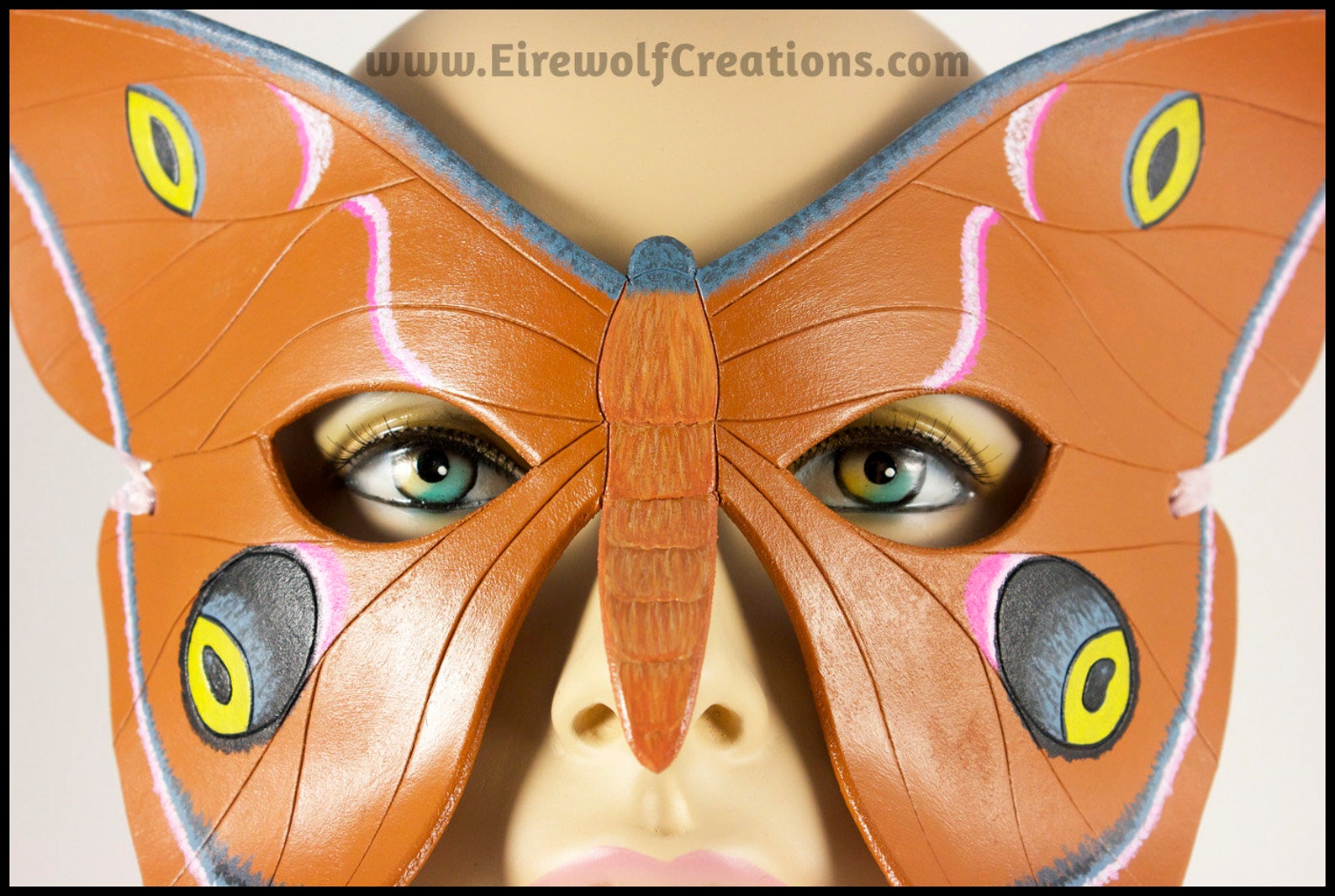 Handmade Leather Moth Mask, Masquerade Costume for Mardi Gras ...