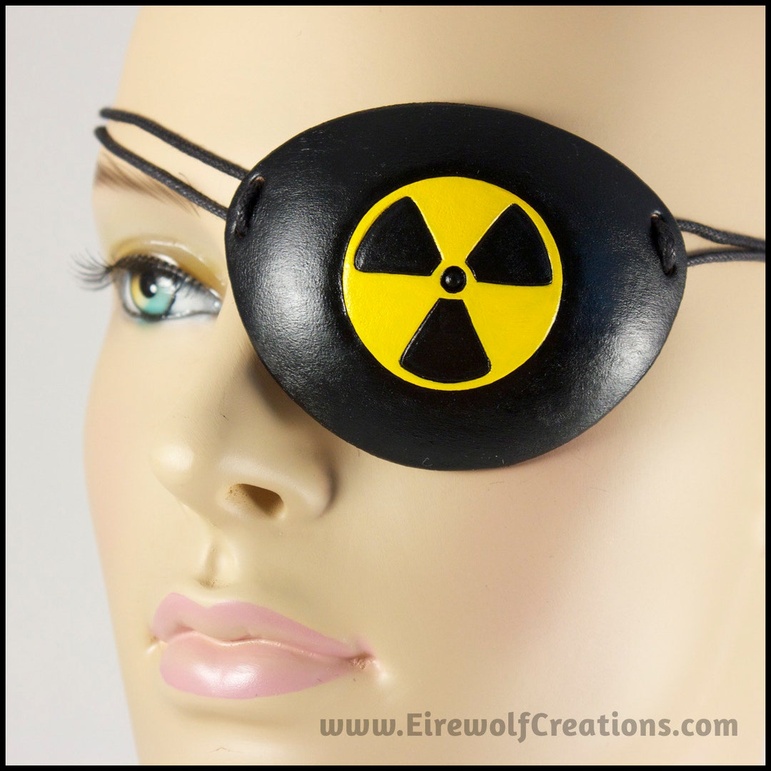 Radioactive Hazard Pirate Eye Patch Handmade Leather Halloween ...