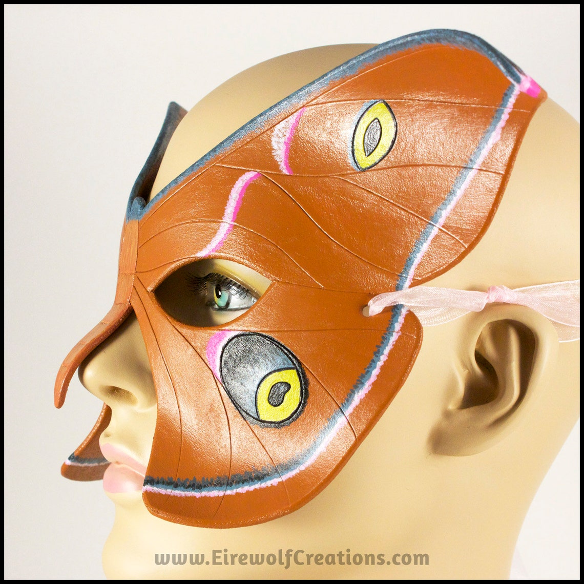 Handmade Leather Moth Mask Masquerade Costume for Mardi Gras - Etsy UK
