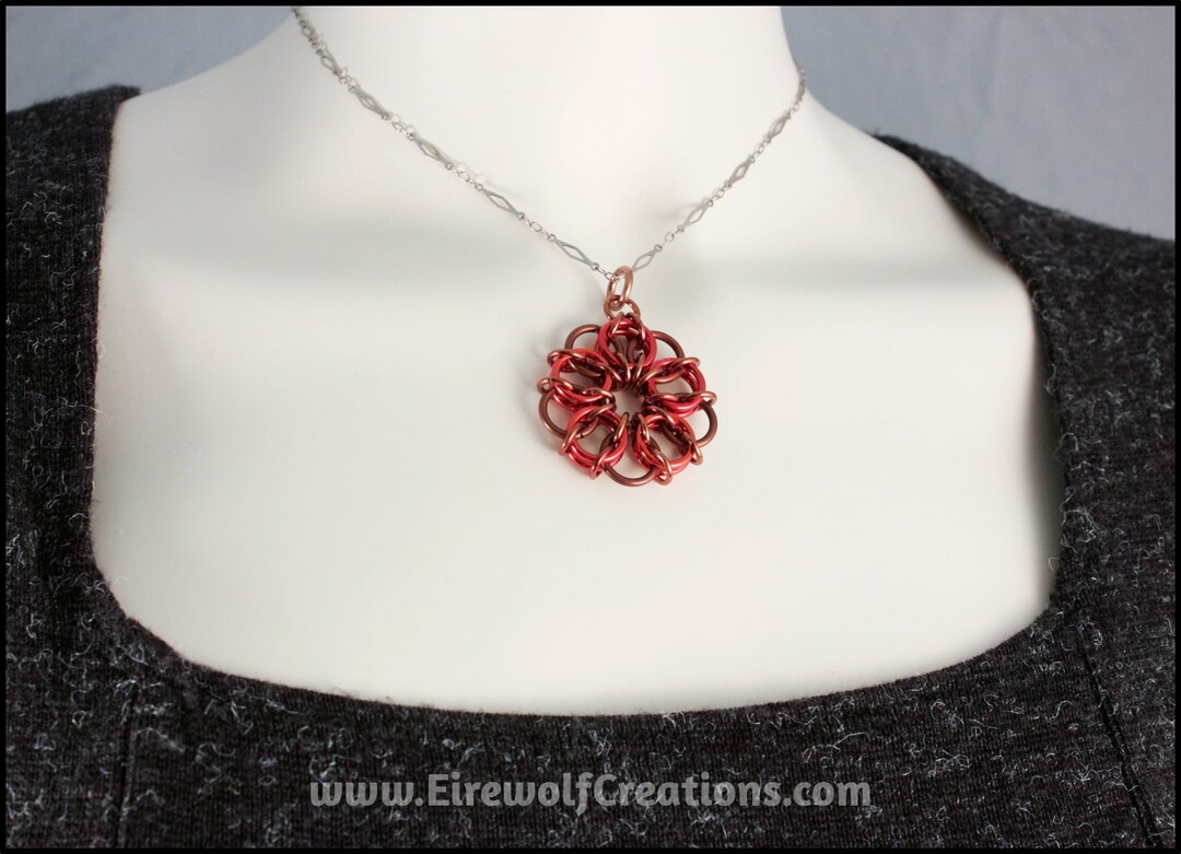 Celtic Star Chainmaille Pendant or Keychain, Chainmail Jewelry or Key ...