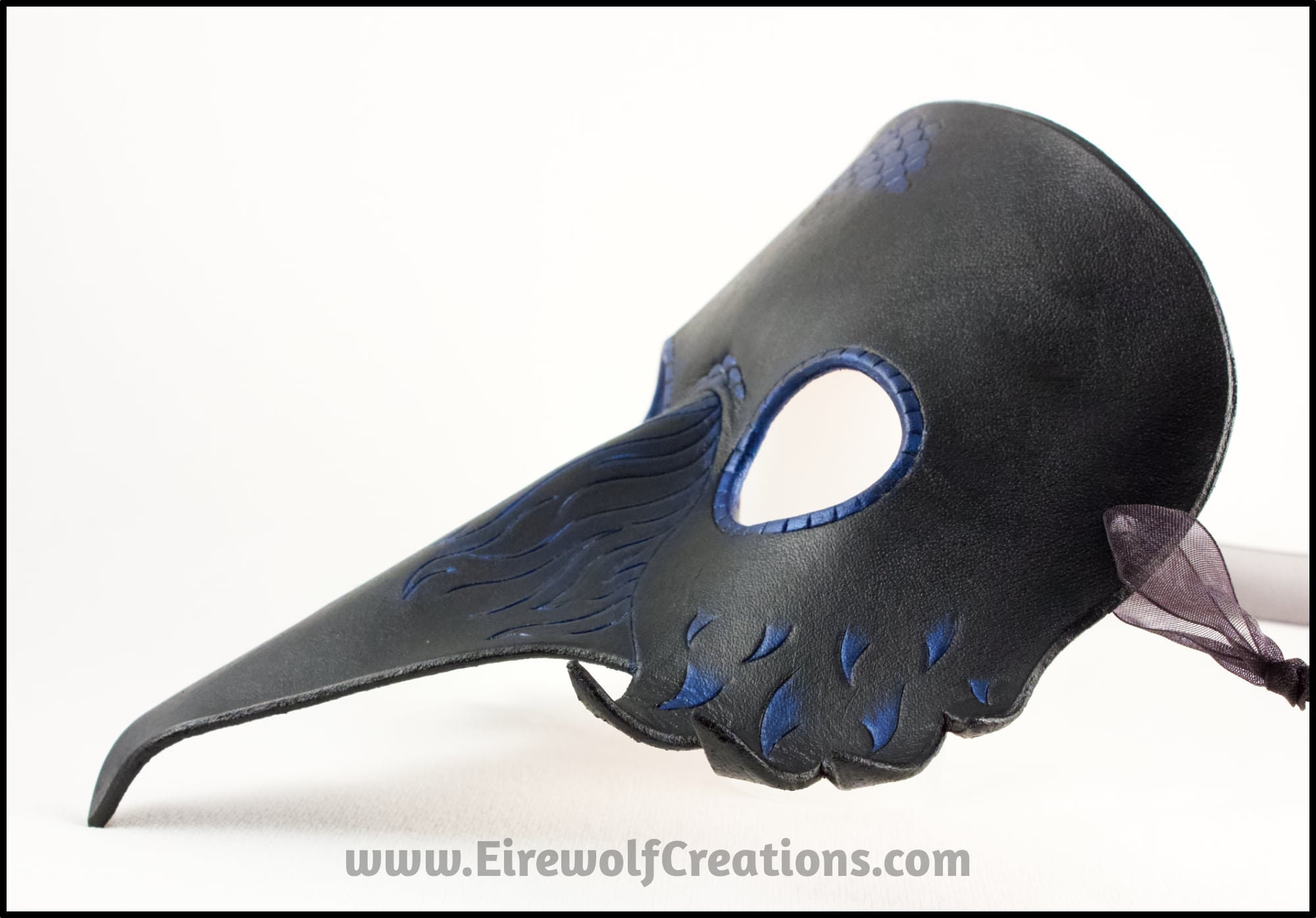 Raven or Crow Leather Mask Black Bird Handmade Masquerade - Etsy