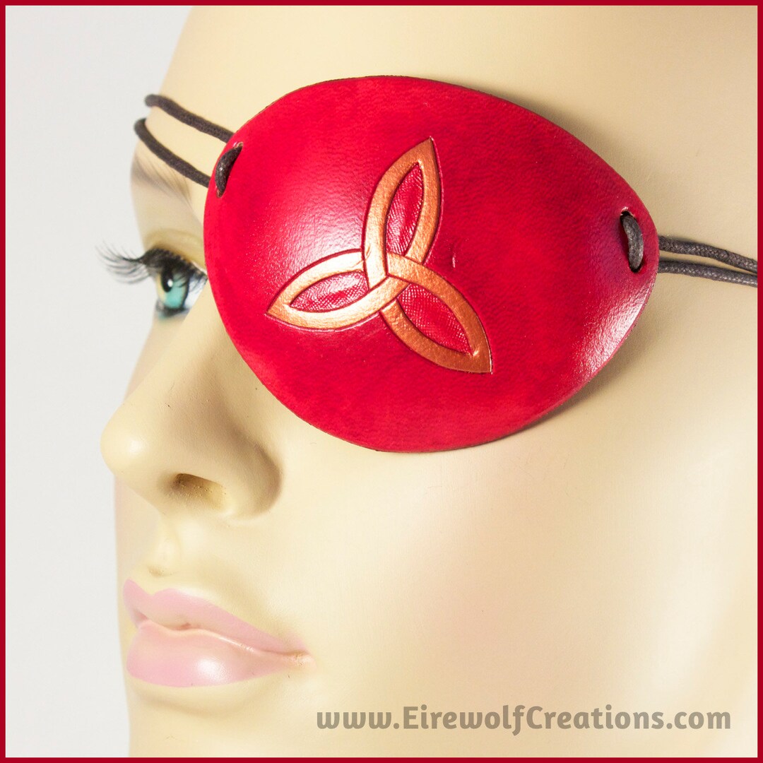 Celtic Knot Pirate Eye Patch Handmade Leather Masquerade Costume ...