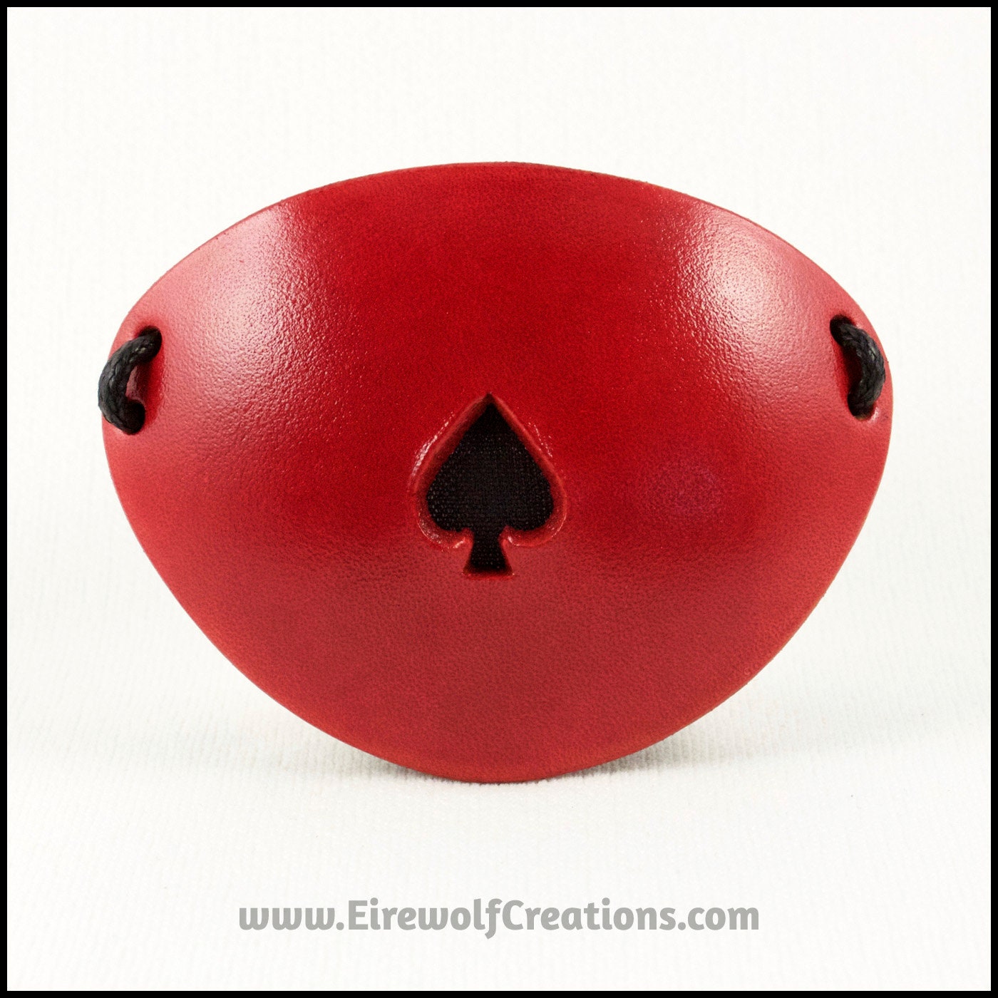 See-through Playing Card Eye Patches, Red Leather Heart, Diamond, Club ...