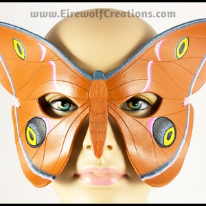 Handmade Leather Moth Mask, Masquerade Costume for Mardi Gras ...