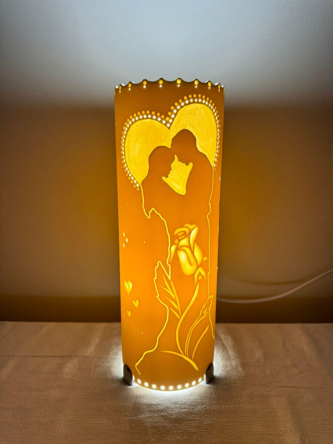 Handcrafted PVC Table Lamp ( Handmade ) - Etsy