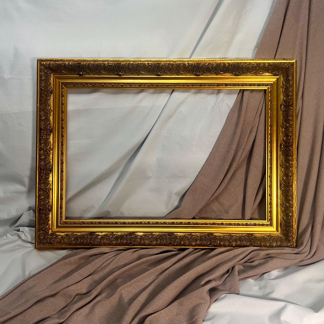 Luxurious Vintage Gold Frame | Ornate 1982 Gilded Wall Frame | Art ...