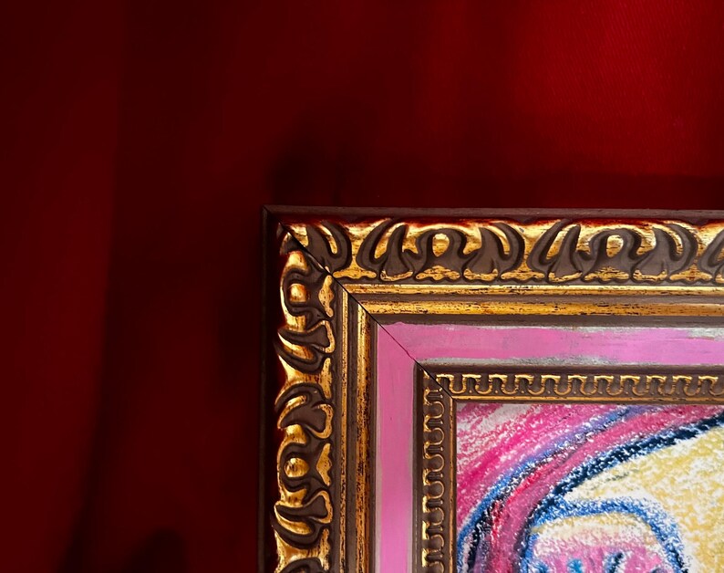 Abstract Jewish Woman Portrait, Pastel Painting, Modern Wall Art ...