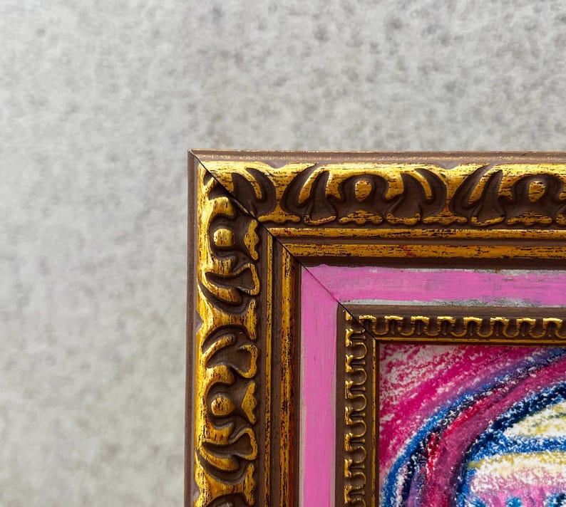 Abstract Jewish Woman Portrait, Pastel Painting, Modern Wall Art ...