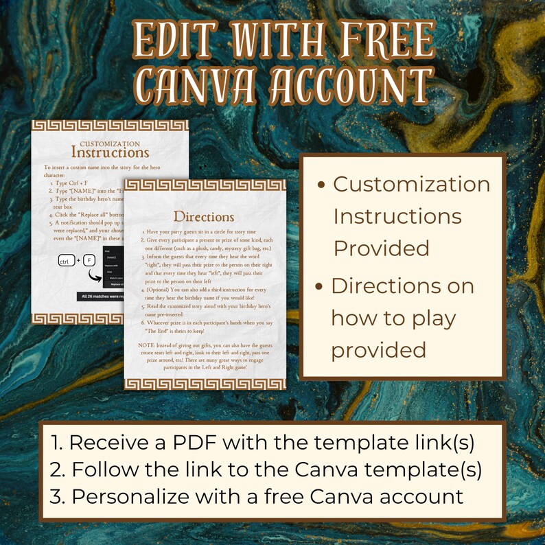 Left Right Birthday Game for Kids, Greek Mythology Party Theme ...