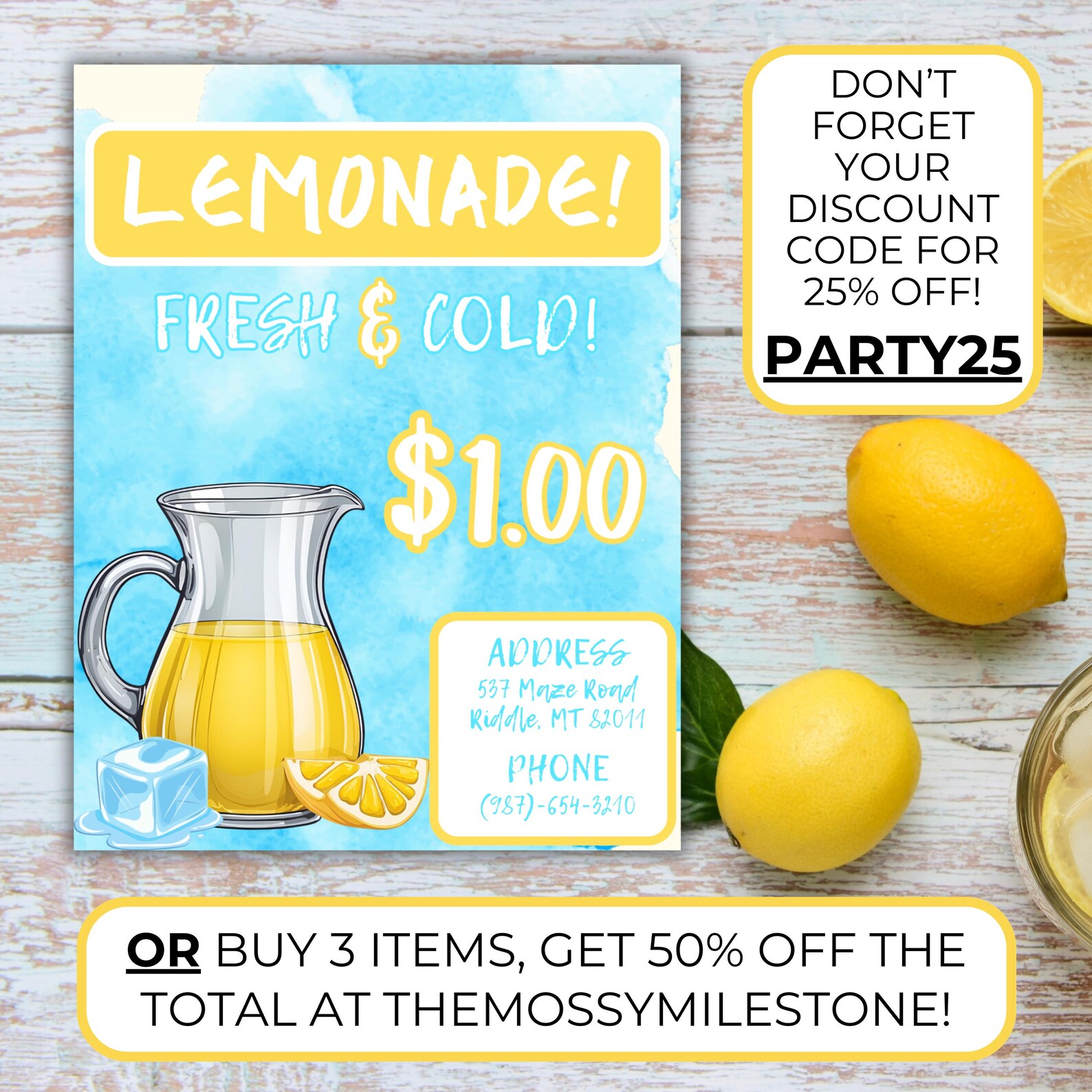 Editable Lemonade Stand Flyer, Canva Template, 8.5 X 11 Letter ...