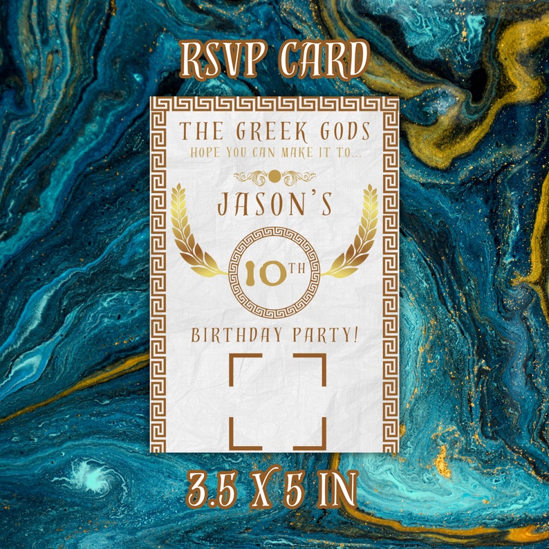 Greek Mythology Birthday Invitation: Gods & Goddesses Party (canva ...