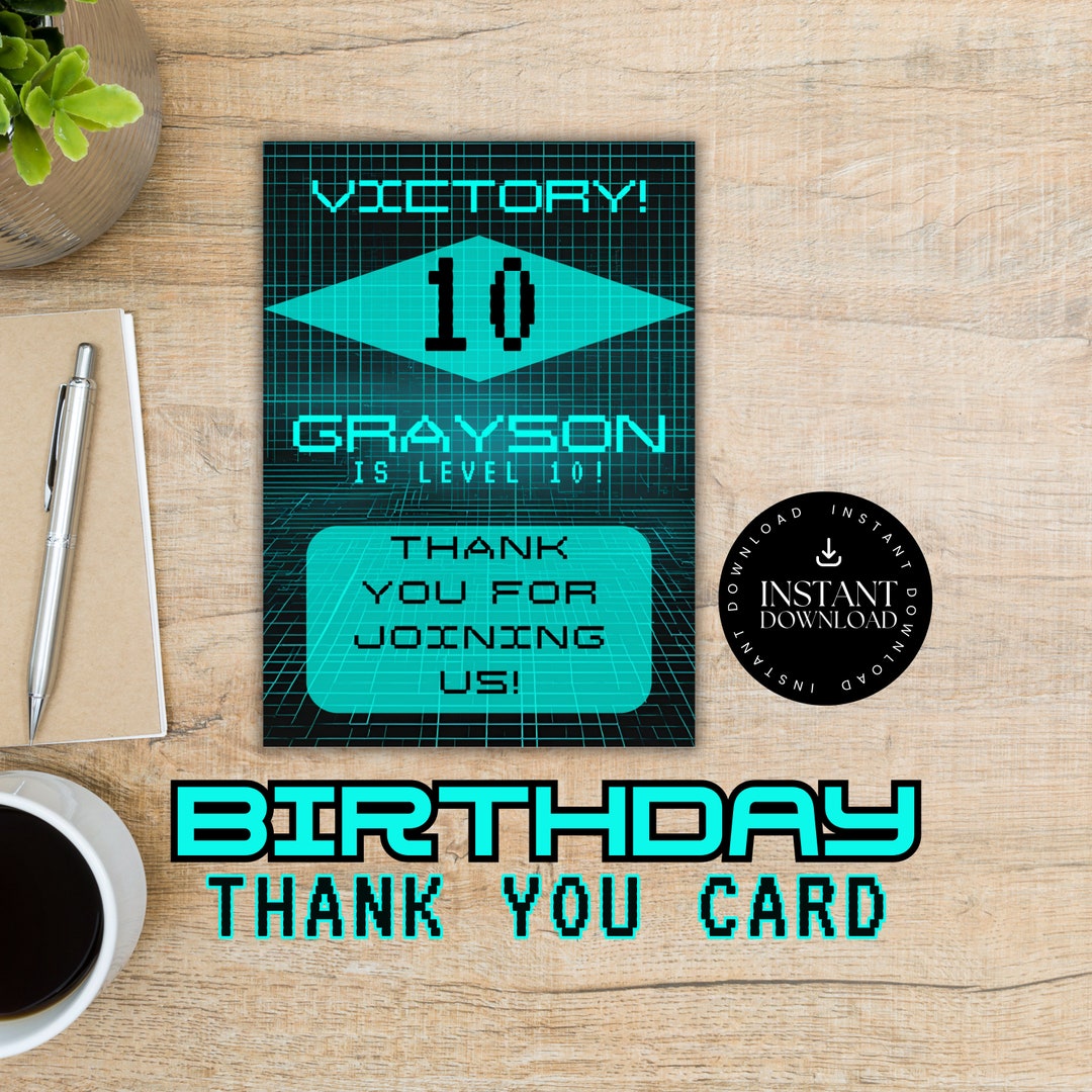 Virtual Reality Birthday Thank You Card, Editable Canva Template, Video ...