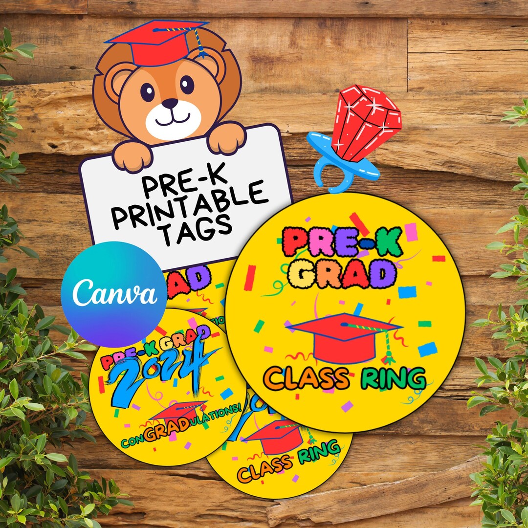 Prek Graduation Gift Tags, Editable Template, for Preschool Graduates ...