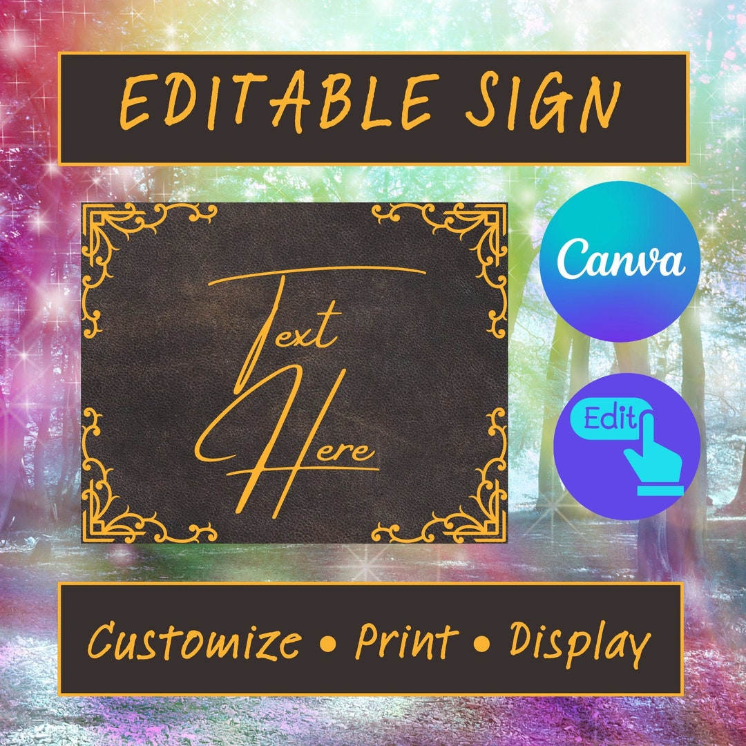 Personalized Dnd Sign, Editable Template, Printable Party Display for ...