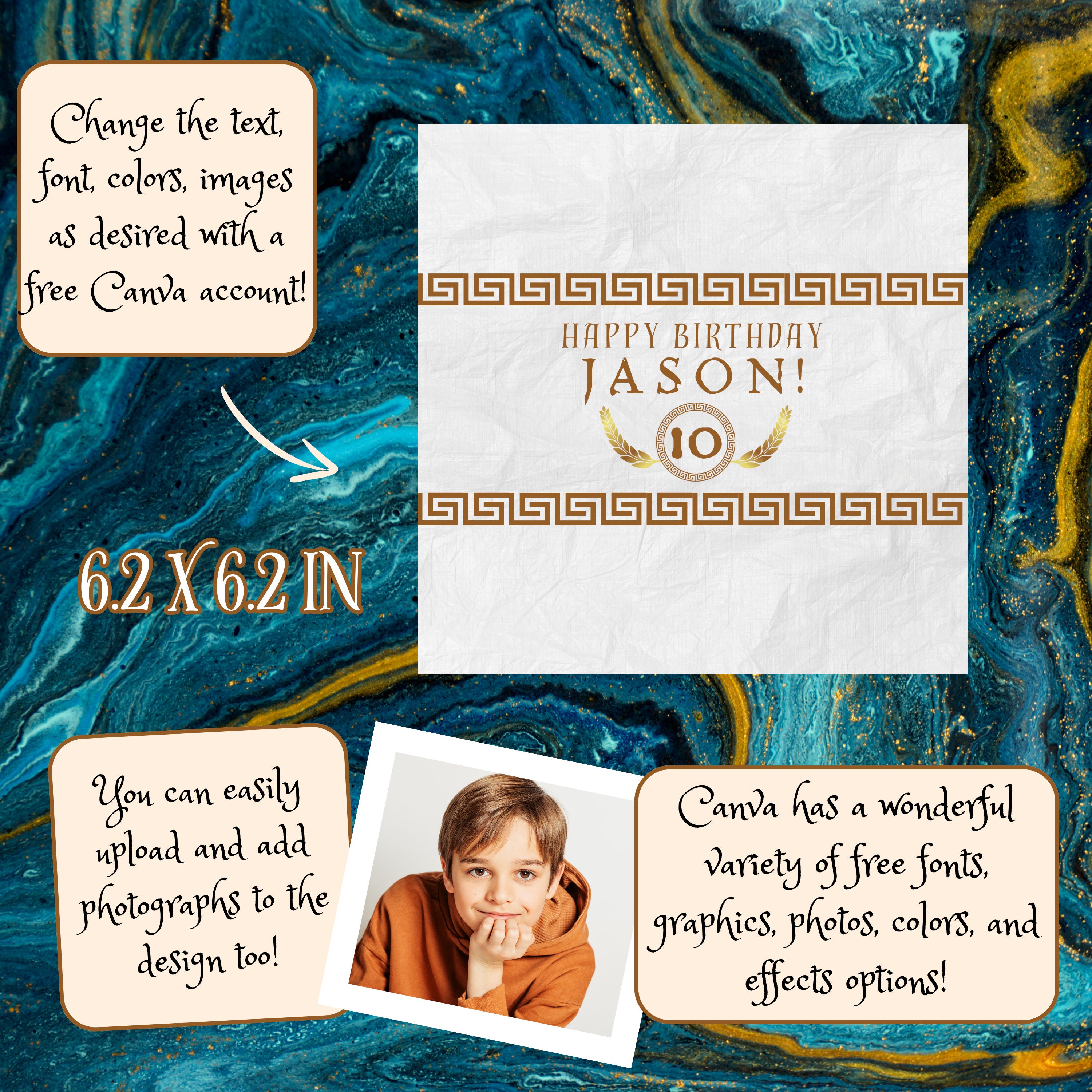 Greek Mythology Birthday Chocolate Bar Wrapper: Editable Party Favor ...