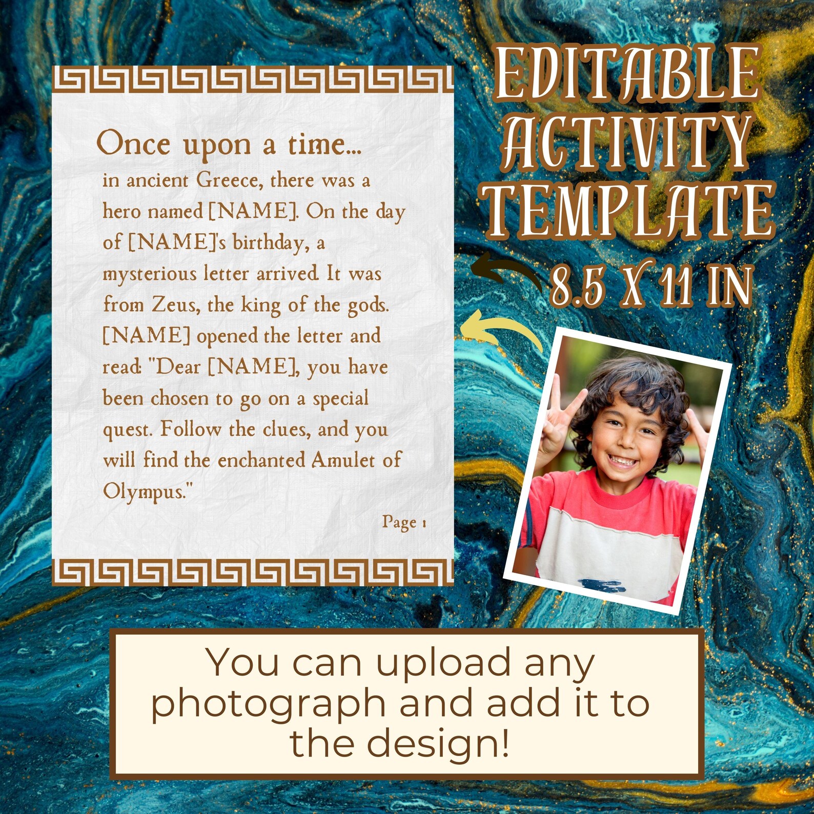 Left and Right Birthday Game for Kids, Greek Mythology Party Theme ...