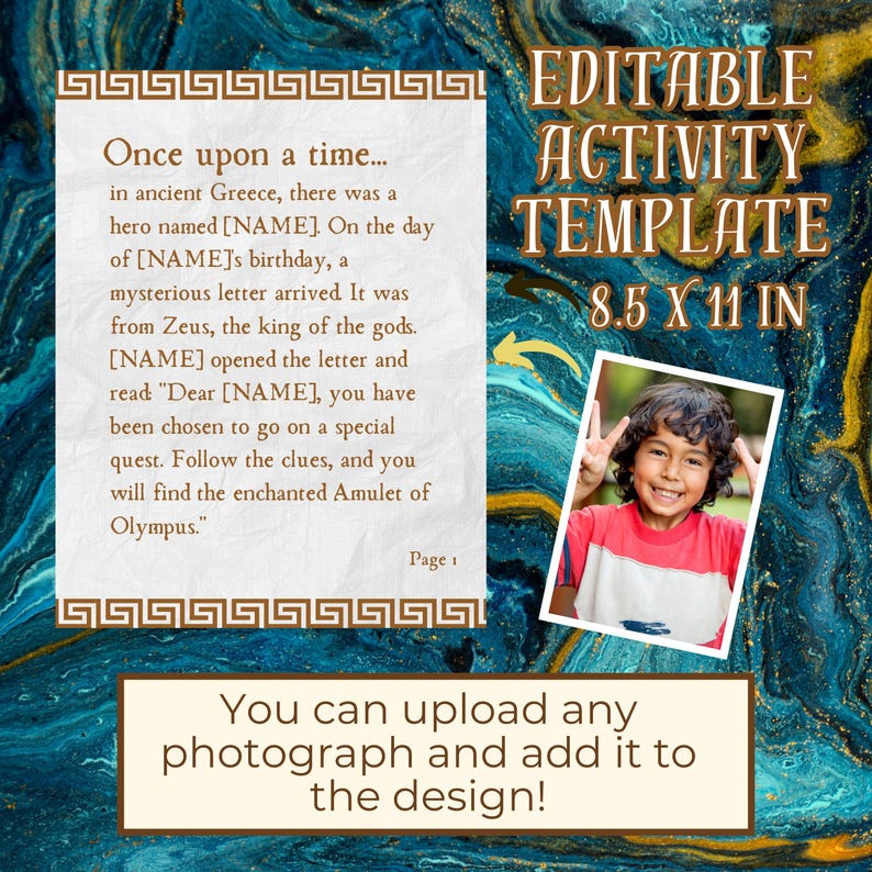 Left and Right Birthday Game for Kids, Greek Mythology Party Theme ...