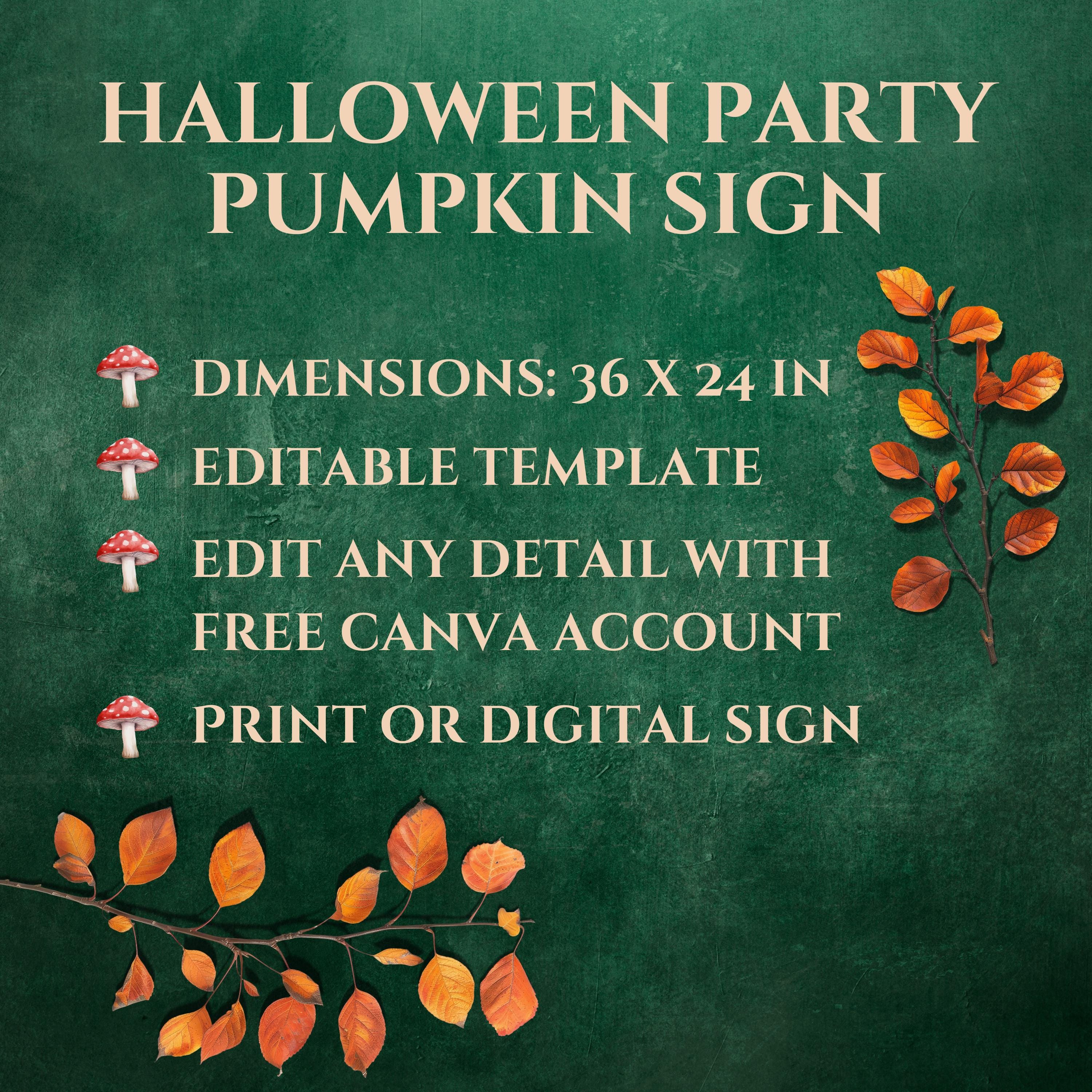 Cottagecore Halloween Welcome Sign: Floral Parchment Party Banner ...