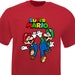 Super Mario and Luigi T-shirt, Super Mario Funny Bros Gaming Super T ...