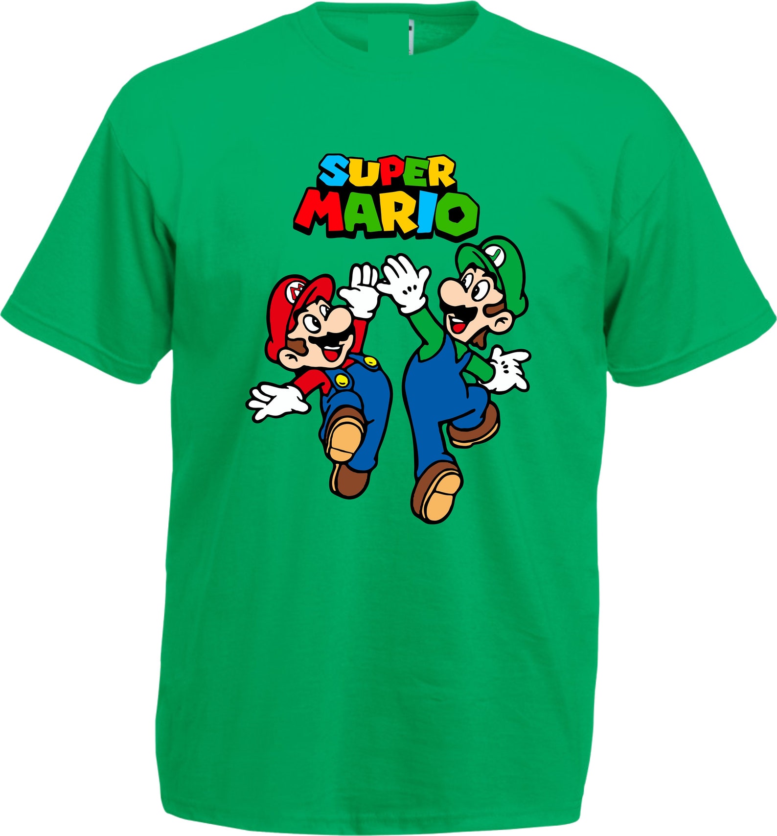 Super Mario and Luigi T-shirt, Super Mario Funny Bros Gaming Super T ...