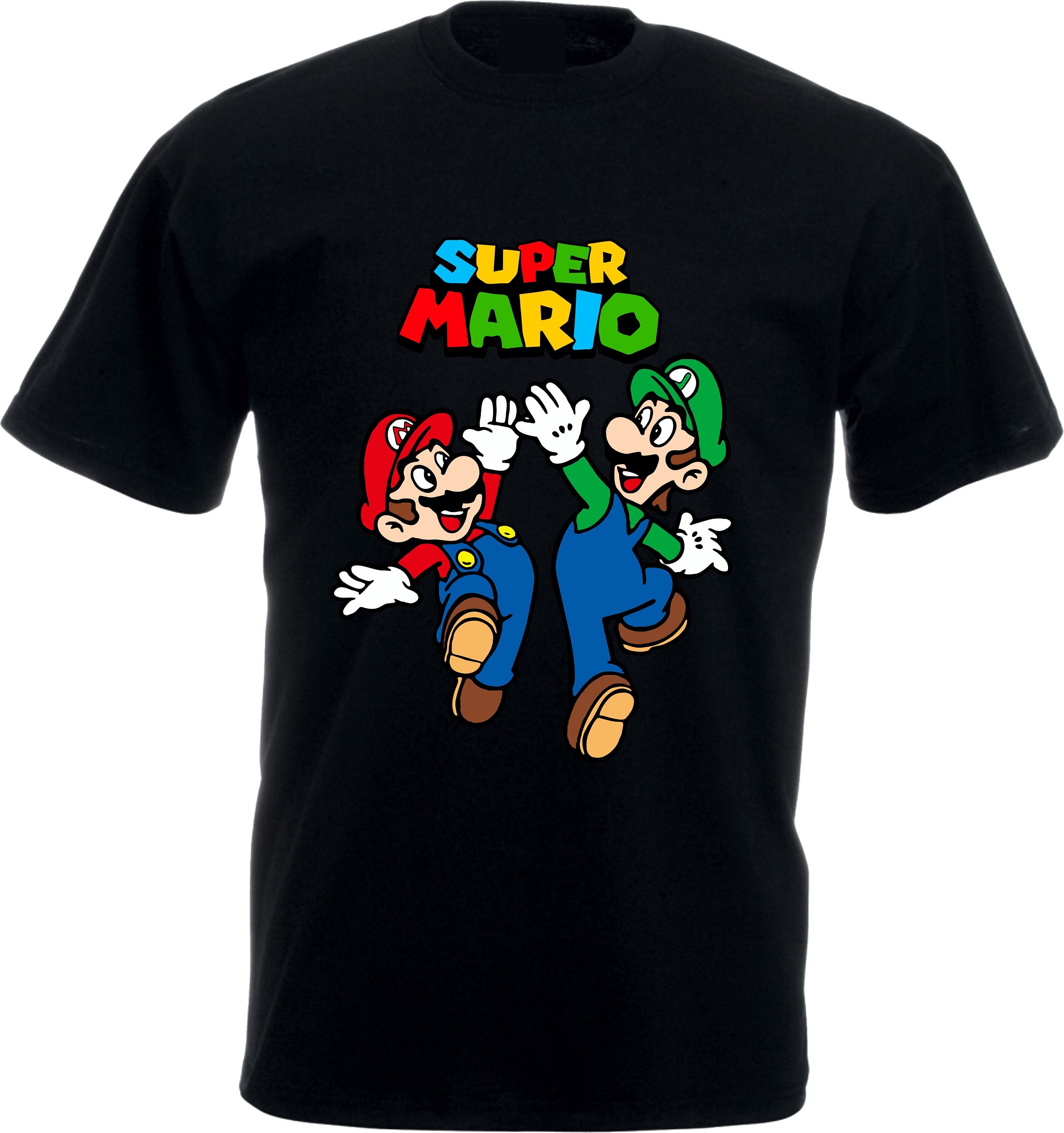 Super Mario and Luigi T-shirt, Super Mario Funny Bros Gaming Super T ...