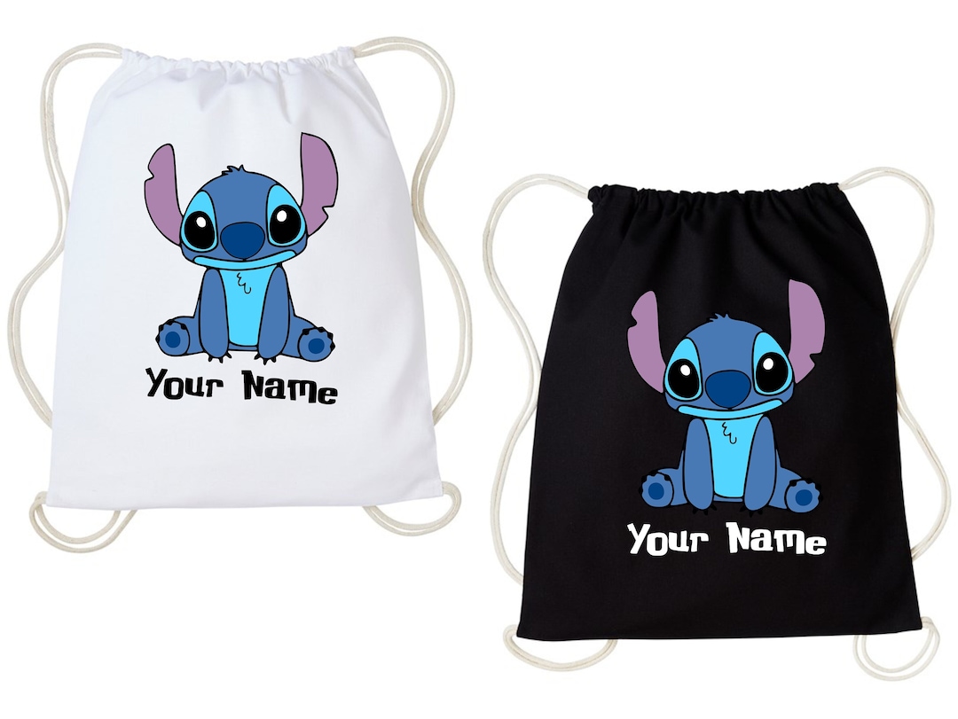 Personalized Disney Stitch Drawstring Bag, Ohana Custom School Club PE ...