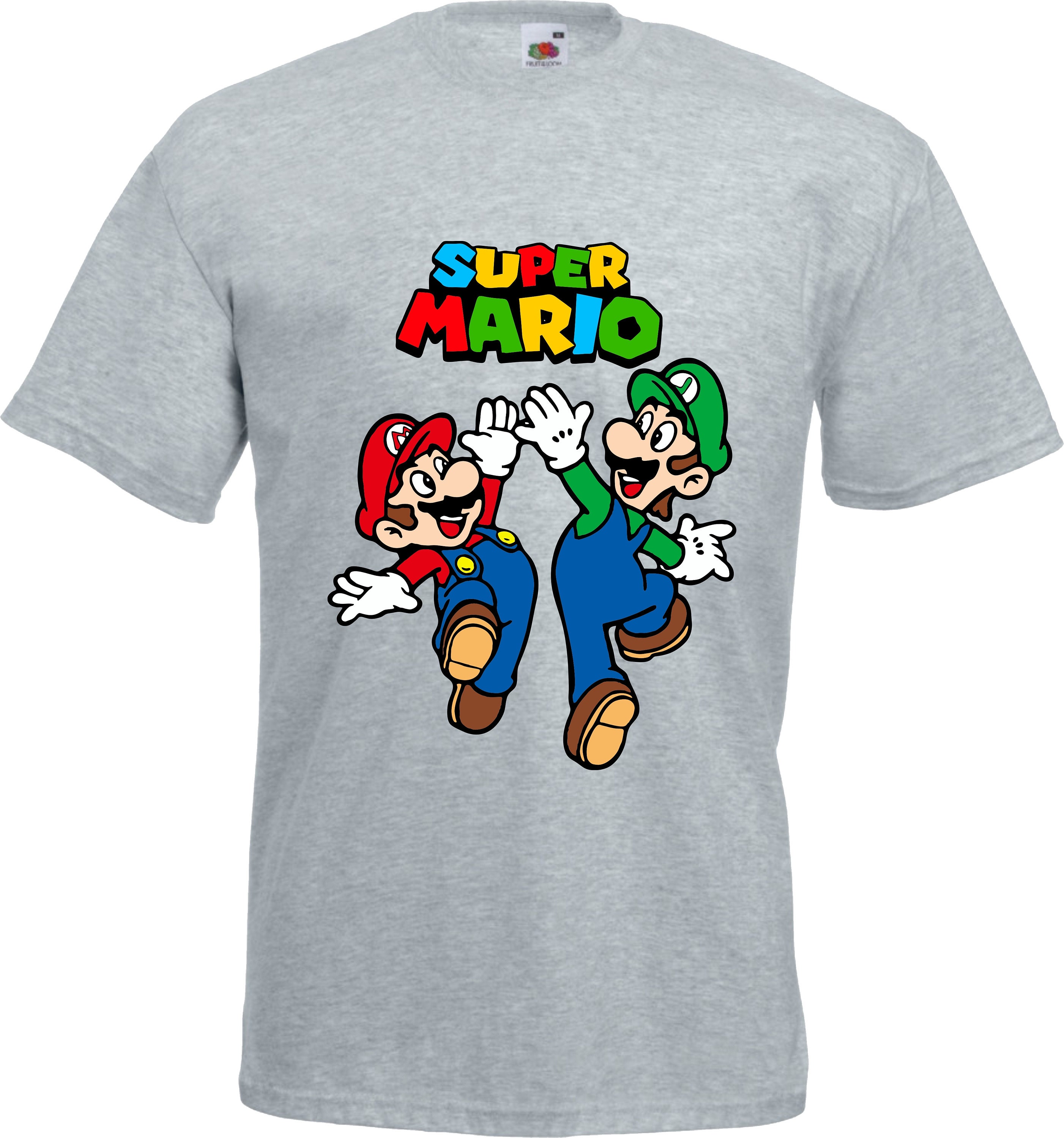 Super Mario and Luigi T-shirt, Super Mario Funny Bros Gaming Super T ...