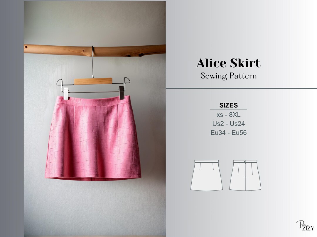 Mini Skirt Pattern Easy A-line Skirt Pattern Simple Skirt Sewing ...