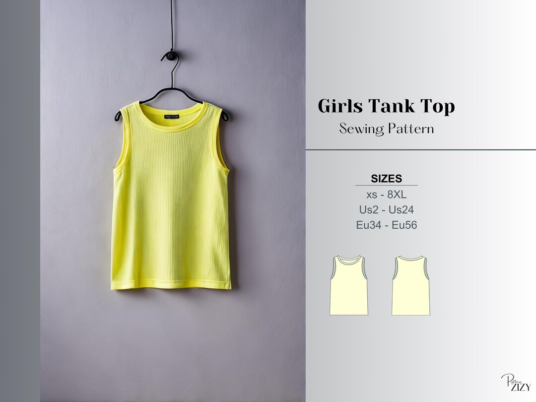 Girls Tank Top Pattern for Kids Top Sewing Tank Top Easy Pattern Easy ...