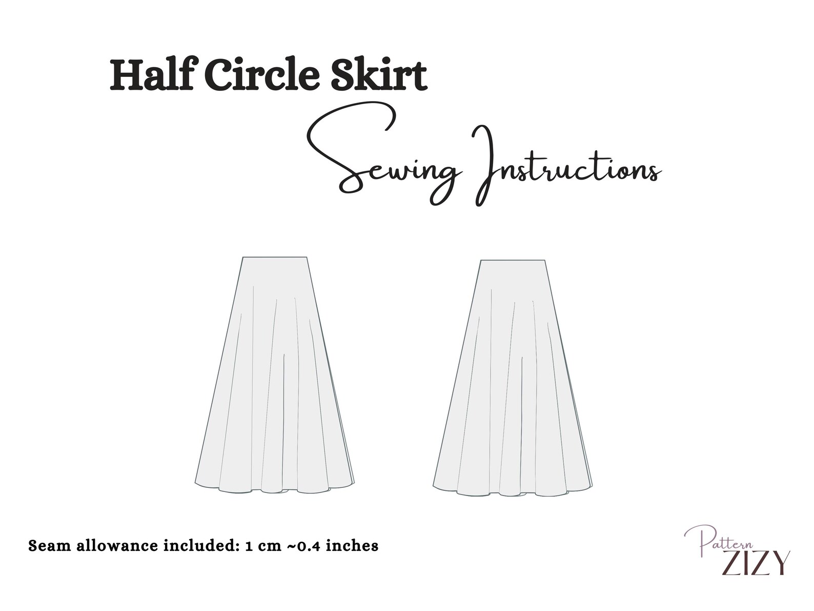 Circle Skirt Pattern Maxi Skirt Sewing Satin Skirt Pattern Modest Skirt ...