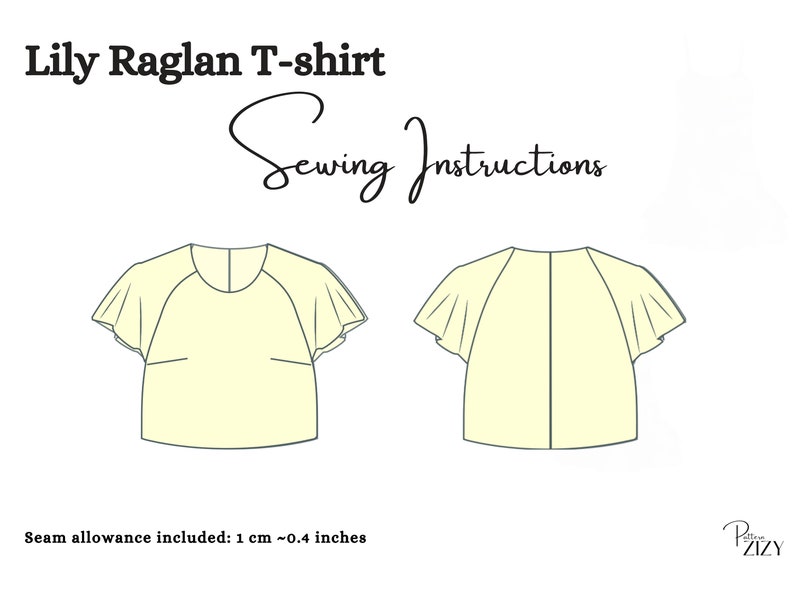 Raglan Sleeve T-shirt Sewing Pattern, Raglan Sleeve Top, Women T-shirt ...