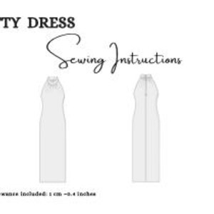 Halter Neck Dress Sewing Pattern Bridal Gown PDF Ball Gown Pattern Sexy ...